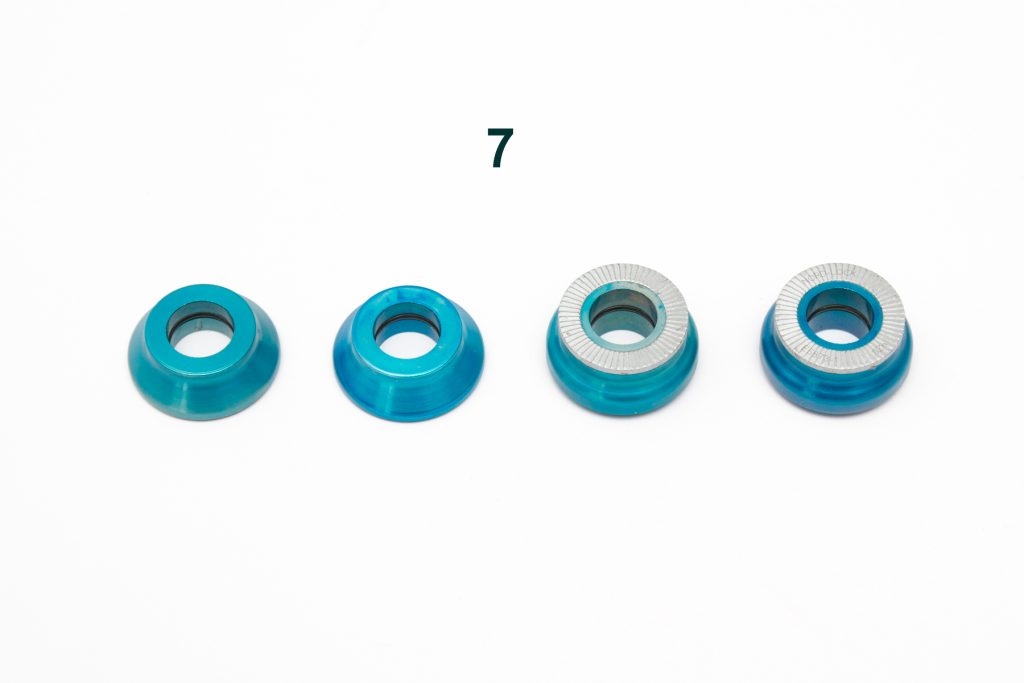 Set of aluminum cones for Fixed - Fixed Track hub set - Mental BMX