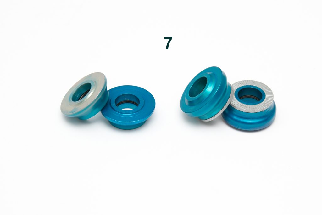 Set of aluminum cones for Fixed - Fixed Track hub set - Mental BMX