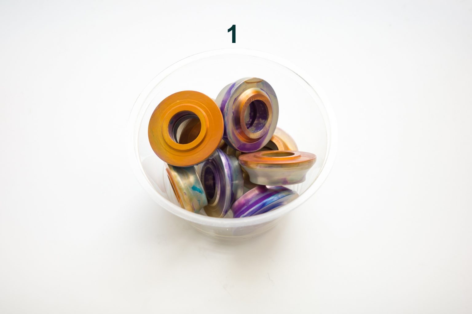 Set of aluminum cones for Fixed - Fixed Track hub set - Mental BMX